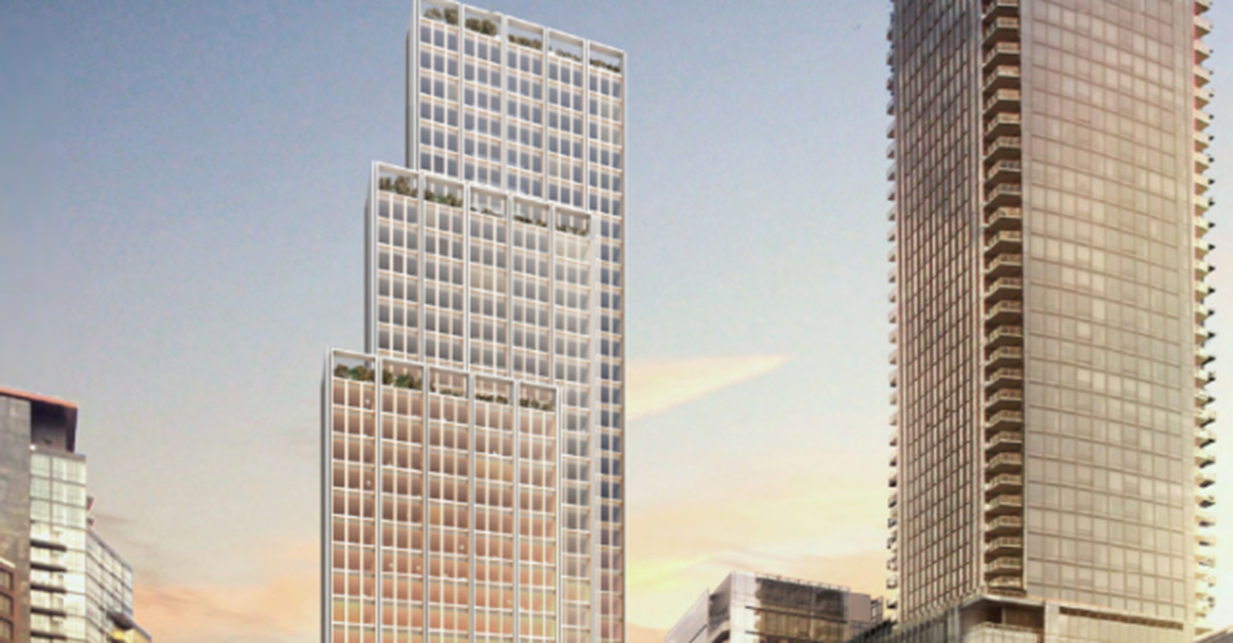 Bay + Scollard design evolves with updated façade - Urbacon